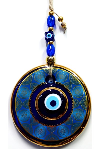 Mixperi Altın Yaldızlı Nazar Boncuğu Işlemeli El Yapımı Kapı ve Duvar Süsü, Hediyelik Nazarlık Mixperi Altın Yaldızlı Nazar Boncuğu Işlemeli El Yapımı Kapı ve Duvar Süsü, Hediyelik Nazarlık