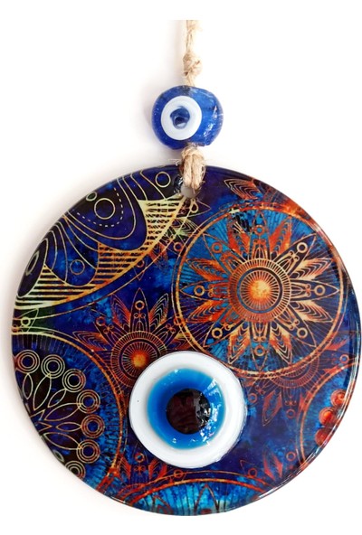 Mixperi Güneş Desenli 12'lik Füzyon Cam El Işçiliği Ile Üretilmiş Nazar Boncuğu Duvar Süsü Mixperi Güneş Desenli 12'lik Füzyon Cam El Işçiliği Ile Üretilmiş Nazar Boncuğu Duvar Süsü