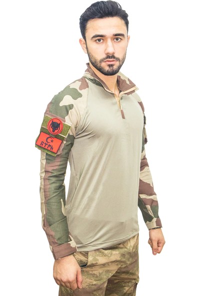 Bej Askeri Combat Uzun Kol Tişört - Asker Operasyon T-shirt Bej Askeri Combat Uzun Kol Tişört - Asker Operasyon T-shirt