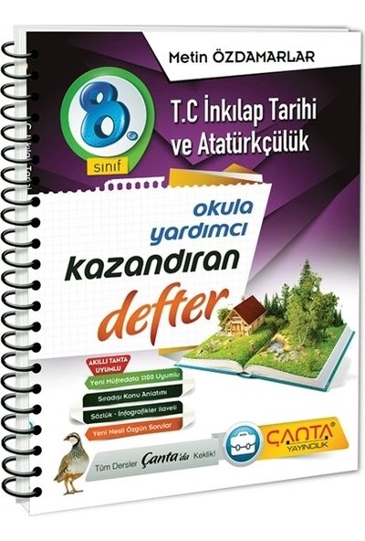 Çanta Yayınları 8. Sınıf T.c Inkılap Tarihi ve Atatürkçülük Kazandıran Defter