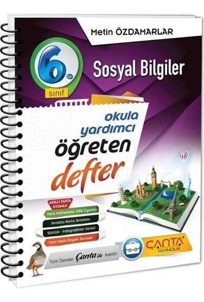 Çanta Yayınları 6. Sınıf Sosyal Bilgiler Öğreten Defter