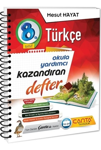 Çanta Yayınları 8. Sınıf Türkçe Kazandıran Defter Çanta Yayınları 8. Sınıf Türkçe Kazandıran Defter