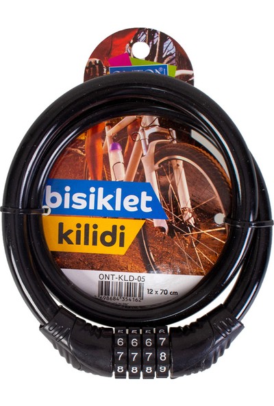 Onton Ont-Kld-05 Şifreli Bisiklet Kilidi 12X70CM