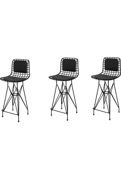 Knsz orta boy tel bar sandalyesi 3 lü mağrur syhsyh sırt minderli 65 cm oturma yüksekliği Knsz orta boy tel bar sandalyesi 3 lü mağrur syhsyh sırt minderli 65 cm oturma yüksekliği