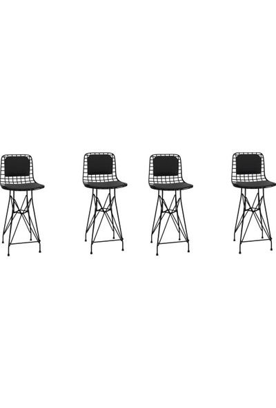 Knsz orta boy tel bar sandalyesi 4 lü mağrur syhsyh sırt minderli 65 cm oturma yüksekliği Knsz orta boy tel bar sandalyesi 4 lü mağrur syhsyh sırt minderli 65 cm oturma yüksekliği