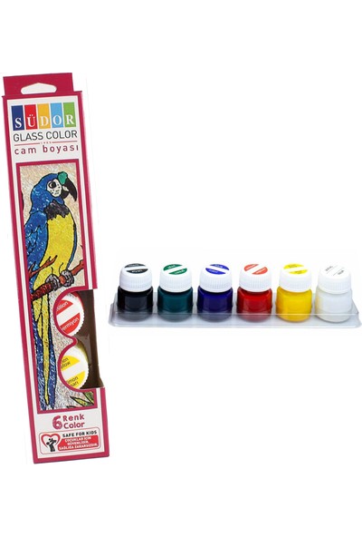 Südor Cam Boyası Su Bazlı Südor Cam Boyası 15 ml 6'lı