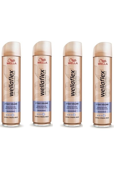 Wellaflex Saç Spreyi 2 Day Volume 250ML x 4 Wellaflex Saç Spreyi 2 Day Volume 250ML x 4
