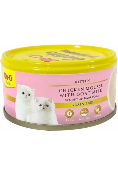Me-O Delite Tavuk ve Keçi Sütü Tahılsız Yavru Kedi Konservesi 80 gr
