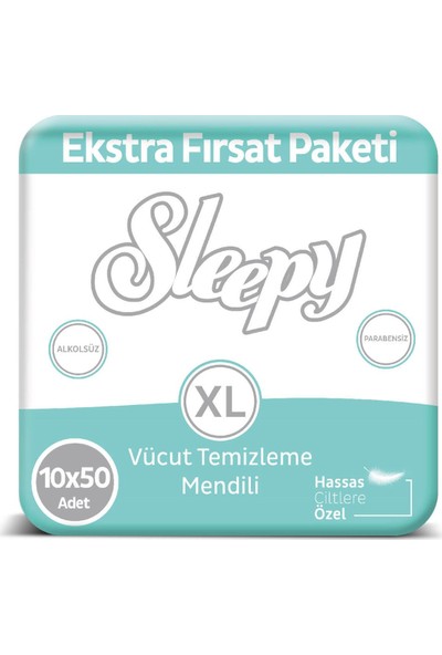Sleepy Vücut Temizleme Mendili 10 x 50 Adet