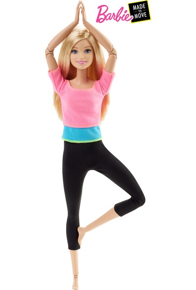 Barbie Sonsuz Hareket Bebeği, Sarışın - Siyah Taytlı, Pembe Tişörtlü, Sarı Uzun Saçlı DHL82 Barbie Sonsuz Hareket Bebeği, Sarışın - Siyah Taytlı, Pembe Tişörtlü, Sarı Uzun Saçlı DHL82