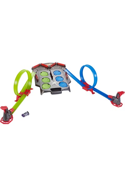 Hot Wheels İkili Yarış Macerası Oyun Seti, Zıplamalı Yarış Pisti ve Hedef Alıştırması FDF27