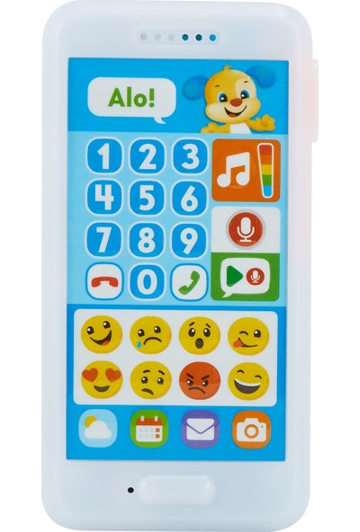 Fisher-Price Eğlen & Öğren İnteraktif Akıllı Telefon (Türkçe), Emojili, Sesli Mesaj Kaydeder, Hava Durumunu Sunar FPR25 Fisher-Price Eğlen & Öğren İnteraktif Akıllı Telefon (Türkçe), Emojili, Sesli Mesaj Kaydeder, Hava Durumunu Sunar FPR25