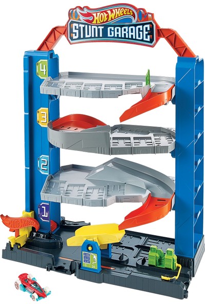 Hot Wheels Maceraya Başlangıç Garajı, 4 Katlı, 3-8 Yaş Arası Çocuklar İçin GNL70