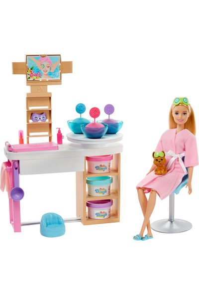 Barbie'nin Yüz Bakımı Oyun Seti, Aksesurlar, Sevimli Köpekçik İle Birlikte GJR84 Barbie'nin Yüz Bakımı Oyun Seti, Aksesurlar, Sevimli Köpekçik İle Birlikte GJR84