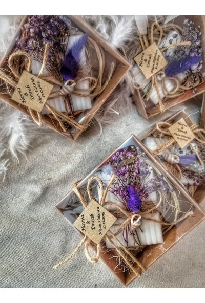 Hediyelikçin Biziz Kutu Da Sabun 30'lu Hediyelik Söz Nişan Kına Nikah Şekeri