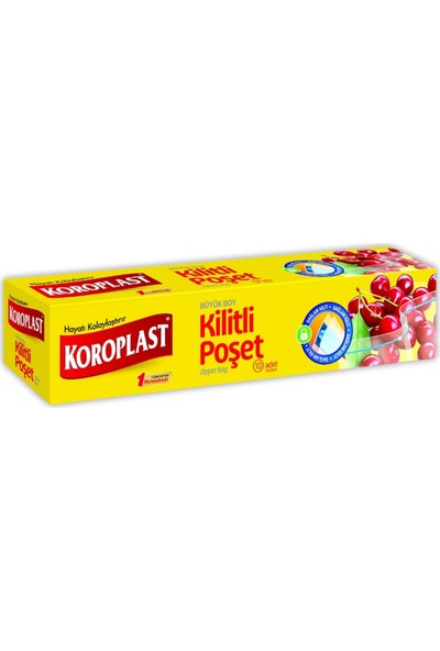 Koroplast Kilitli Poşet Büyük Boy 26X28 cm 10 Adet