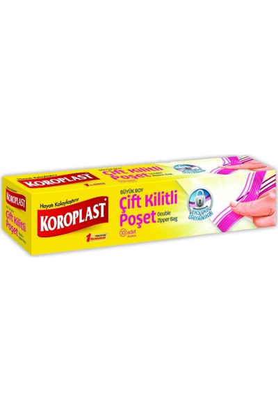 Koroplast Çift Kilitli Poşet 26x28 10 adet