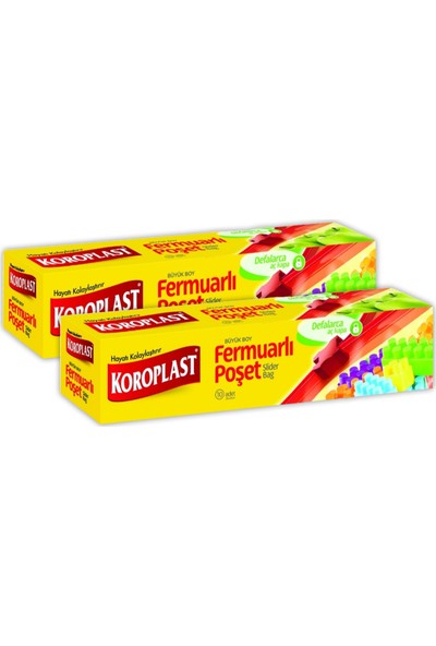 Koroplast Fermuarlı Kilitli Poşet Büyük Boy 26X28 cm 10 Adet - 2'li