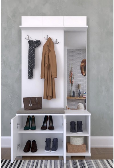 Vestiyer Remaks Urla Portmanto Beyaz