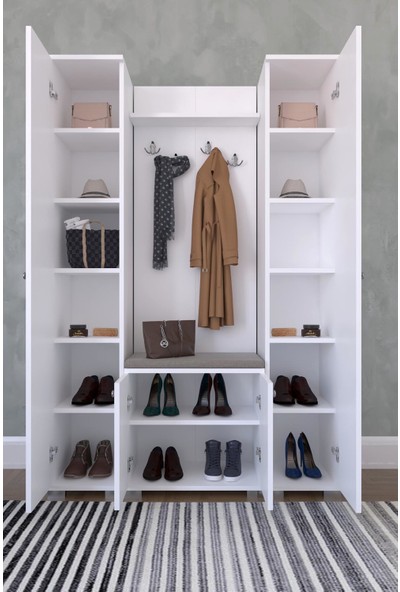 Vestiyer Remaks Çeşme Portmanto Beyaz