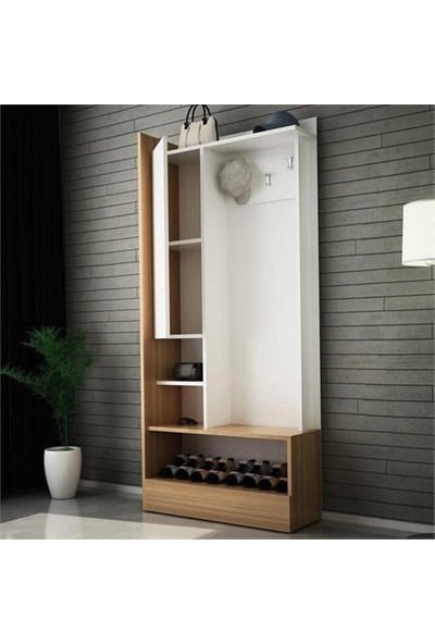 Remaks Break Portmanto - Teak/beyaz