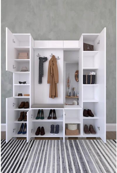 Vestiyer Remaks Ada Portmanto Beyaz