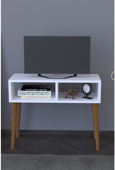 Remaks Retro Tv Sehpası Ünitesi - Beyaz Remaks Retro Tv Sehpası Ünitesi - Beyaz