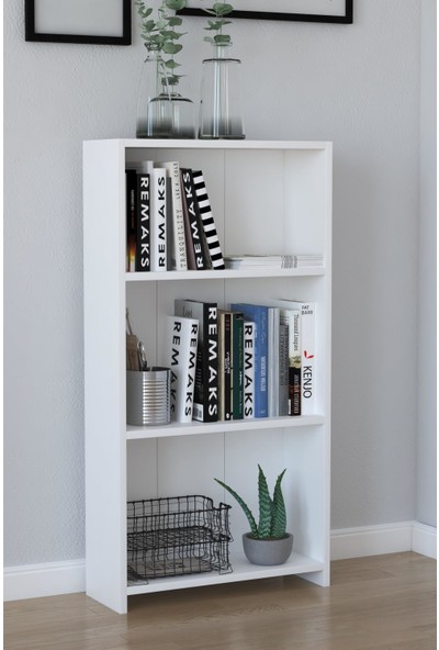 Remaks 3 Raflı Kitaplık - Beyaz