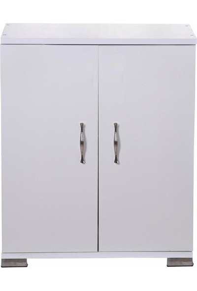 Remaks 2 Kapaklı 3 Bölmeli Ayakkabılık - Beyaz