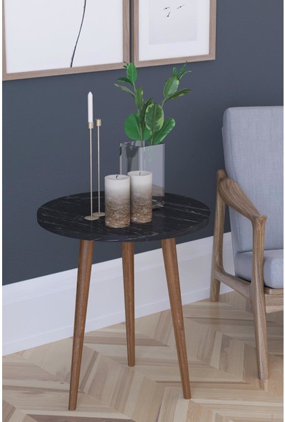 Remaks Barcelona Fiskos Çay Sehpası Yan Sehpa Servis Sehpası Saksılık - Siyah Mermer Remaks Barcelona Fiskos Çay Sehpası Yan Sehpa Servis Sehpası Saksılık - Siyah Mermer