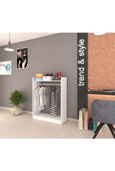 Remaks Pratik Elbise Dolabı- Beyaz