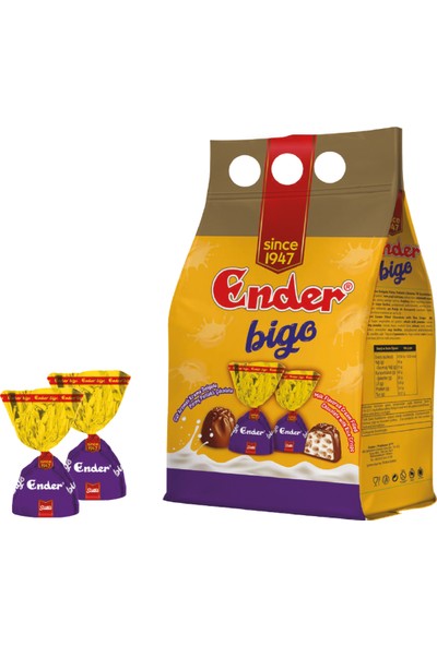 Ender Çikolata Bigo Krema Dolgulu Pirinç Patlaklı Çikolata 1 kg Ender Çikolata Bigo Krema Dolgulu Pirinç Patlaklı Çikolata 1 kg