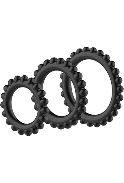 Liltu Shop Titan 3'lü Tırtıklı Penis Halkası Liltu Shop Titan 3'lü Tırtıklı Penis Halkası