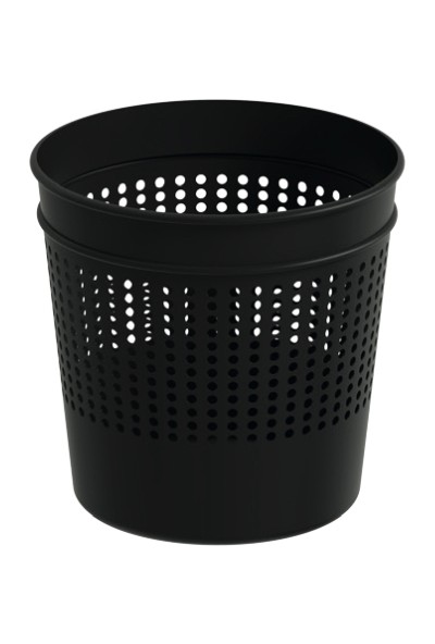 Maxiflow Delikli Ofis Çöp Kutusu Mat Siyah