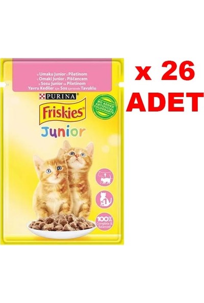 Friskies 85 gr Junior Tavuklu Yavru Kedi Yaş Maması 26 Friskies 85 gr Junior Tavuklu Yavru Kedi Yaş Maması 26