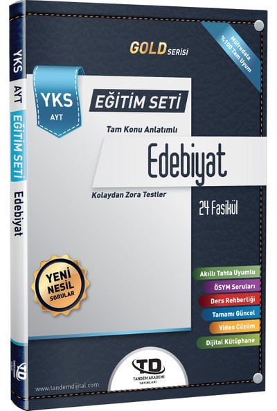 Tandem Akademi Gold Serisi Edebiyat YKS AYT 24 Fasikül Eğitim Seti Tandem Akademi Gold Serisi Edebiyat YKS AYT 24 Fasikül Eğitim Seti