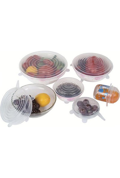 Vienev Esnek Silikon 6'lı Gıda Koruma Kapağı