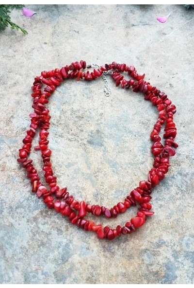 BijuStore Mercan Doğal Taş Kısa ve Uzun Kullanılabilen Kadın Kolye BijuStore Mercan Doğal Taş Kısa ve Uzun Kullanılabilen Kadın Kolye