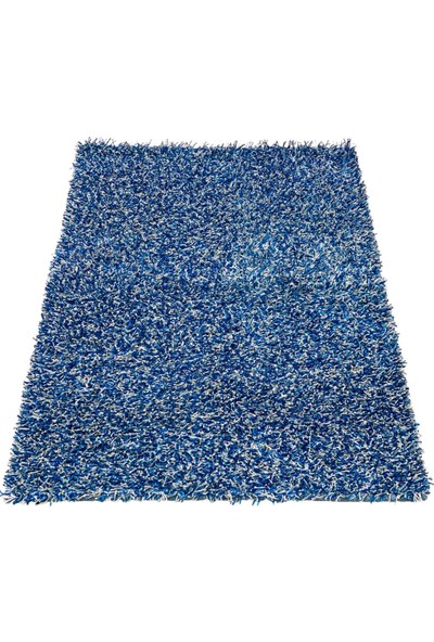 Şark Halı El Dokuma Shaggy Halı Mavi