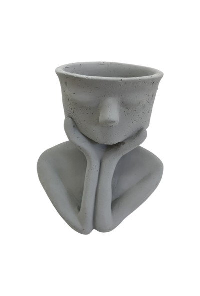 Bitki Tasarımı Thınk Model Saksı Gri