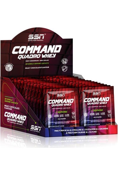Ssn Command Quadro Whey 30 gr x 30 Sachets 900 gr Çikolata