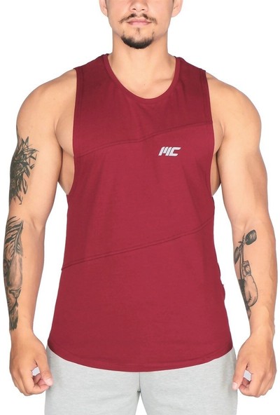 Musclecloth Elite Kolsuz T-Shirt Bordo Musclecloth Elite Kolsuz T-Shirt Bordo