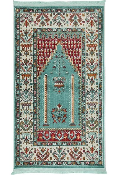 Nakka Halı Seccade Namazlık Vintage Sc06A Turkuaz Nakka Halı Seccade Namazlık Vintage Sc06A Turkuaz