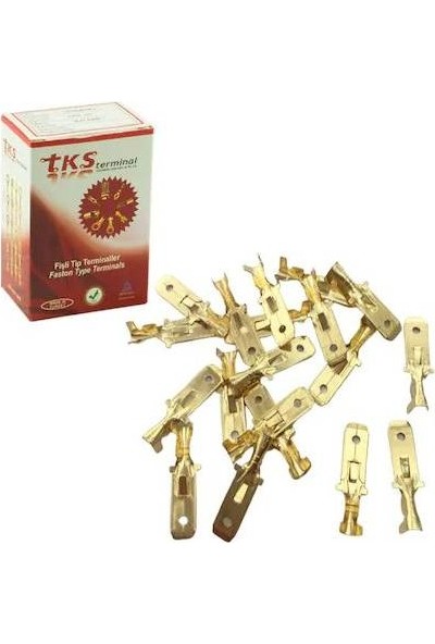 Tks SF1EU- 6.3 mm Erkek Terminal Tırnaklı Soket -Sarı Akü Fişi Uzun 1eu1 300'lük Tks SF1EU- 6.3 mm Erkek Terminal Tırnaklı Soket -Sarı Akü Fişi Uzun 1eu1 300'lük