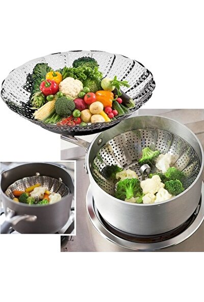 İndirim Kap Haşlama Süzgeci Buharda Sebze Haşlama Aparatı