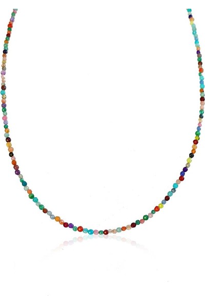 Parle Silver Karışık Doğaltaşlı Kolye Parle Silver Karışık Doğaltaşlı Kolye