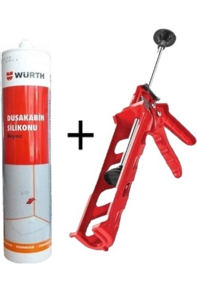 Ekonomya Würth Beyaz Duşakabin Silikon + Tabanca Seti Ekonomya Würth Beyaz Duşakabin Silikon + Tabanca Seti