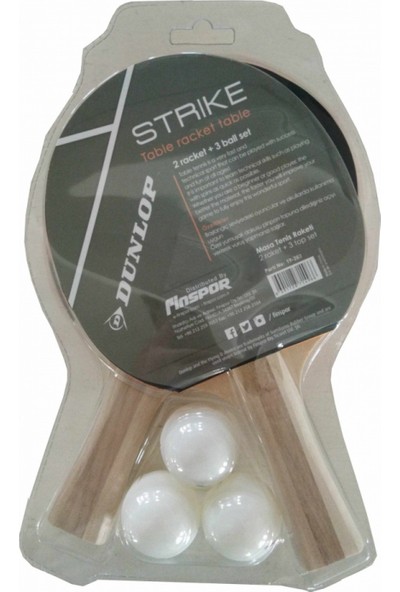 Dunlop Masa Tenisi Set Strike (2 Raket+3 Top Set) Dunlop Masa Tenisi Set Strike (2 Raket+3 Top Set)