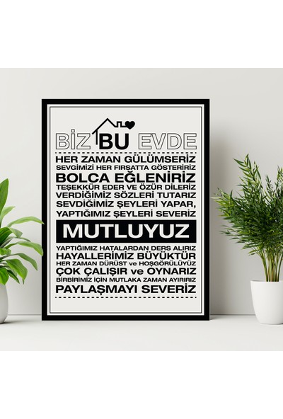 Hediye Sepeti Ev Hediyesi Bu Evde Mottolu Dekorasyon 30x40 Kanvas Tablo Hediye Sepeti Ev Hediyesi Bu Evde Mottolu Dekorasyon 30x40 Kanvas Tablo