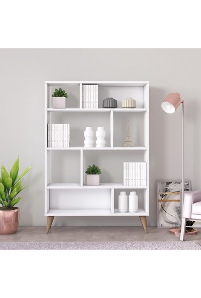 Ruum Store By Doğtaş Vega Geniş Kitaplık Sekiz Bölmeli Opak Beyaz Ruum Store By Doğtaş Vega Geniş Kitaplık Sekiz Bölmeli Opak Beyaz
